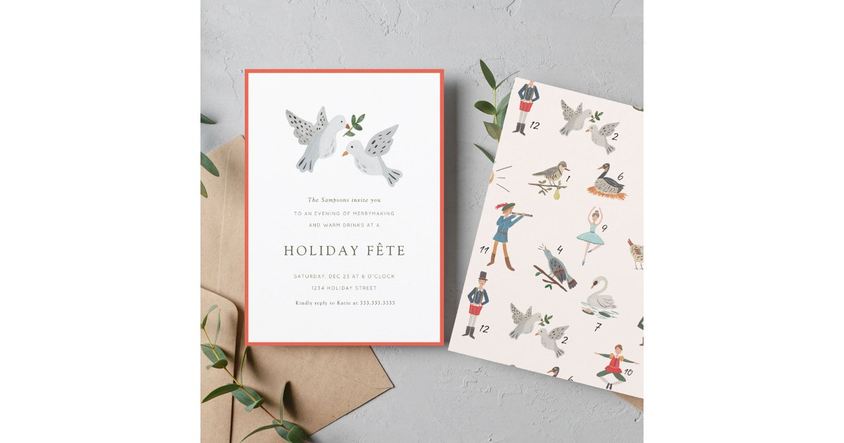 12 Days of Christmas Holiday Party Invitations | Zazzle