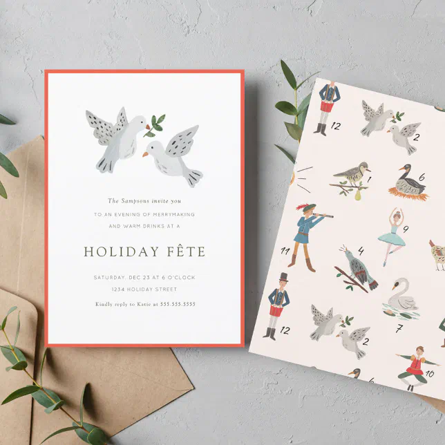 12 Days of Christmas Holiday Party Invitations | Zazzle