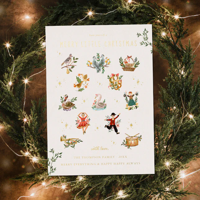 12 Days of Christmas | Photo Holiday Card | Zazzle