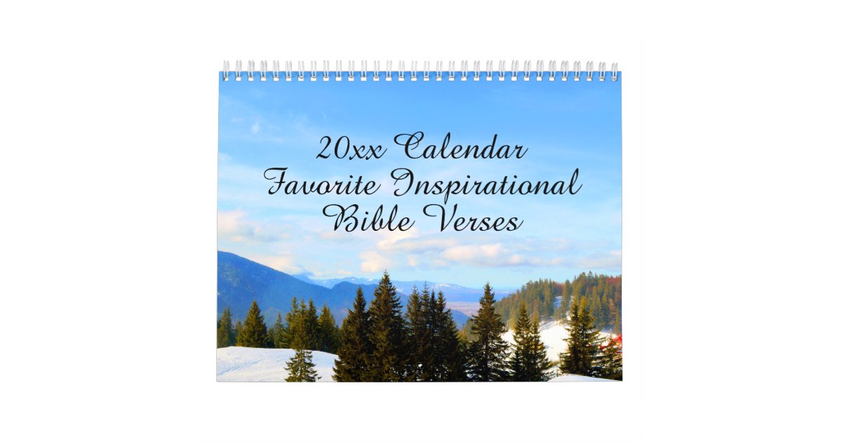 12 Favorite Inspirational Bible Verses Christian Calendar | Zazzle