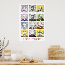 12 French Composers Poster | Zazzle