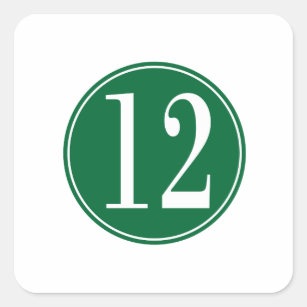 Number 12 Stickers - 100% Satisfaction Guaranteed | Zazzle