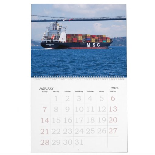 12 month Ships & Boats Photo Calendar | Zazzle