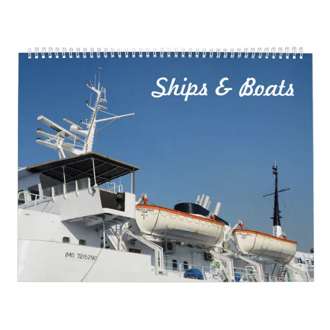 12 month Ships & Boats Photo Calendar | Zazzle