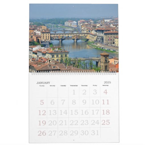 12 month Tuscany, Italy Photo Calendar | Zazzle
