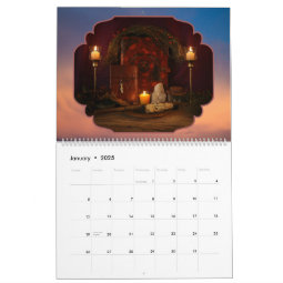 12 Month Witchcraft Magick Wicca Magic Planner Calendar | Zazzle