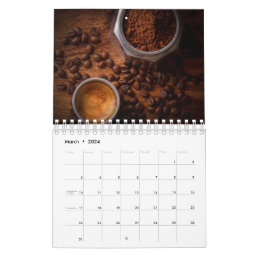 12 Months of Coffee & Cafe Elegant Themed Calendar | Zazzle
