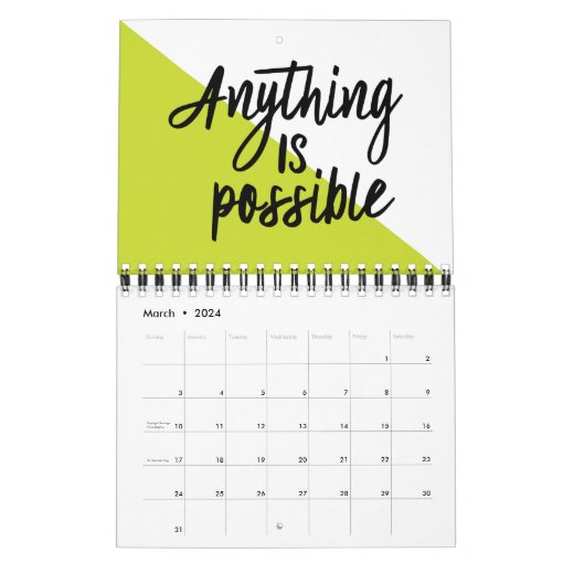 12 Months of Inspirational Quotes Calendar | Zazzle