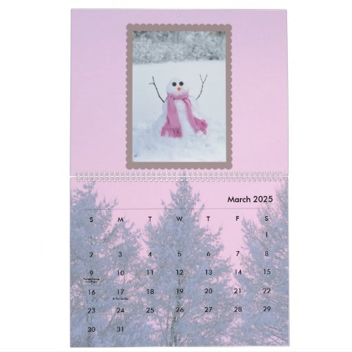 12 Months of Snowmen Snowpeople Snowman Collection Calendar | Zazzle