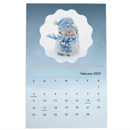 12 Months of Snowmen Snowpeople Snowman Collection Calendar | Zazzle