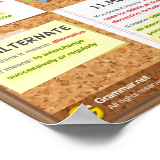 12 Most Misunderstood Words. version 2 Poster | Zazzle