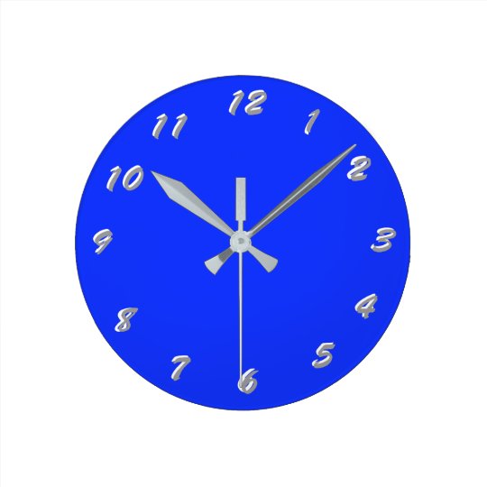 12 Number Choices to Choose From Neon Blue Clock | Zazzle.com