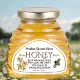 12 oz Skep shape Honey label Flower and Bee Yellow | Zazzle