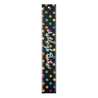 12" Personalized Polka Dot Ruler | Zazzle