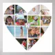 12 Photo Heart Collage Family Monogram Poster | Zazzle