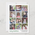 12 Photo Merry Christmas with red green plaid Holiday Card | Zazzle