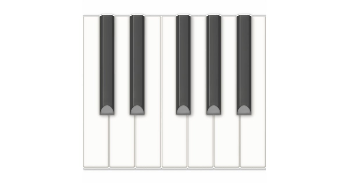 12 Realistic Piano Keys Tilable Keyboard Mural Sticker | Zazzle