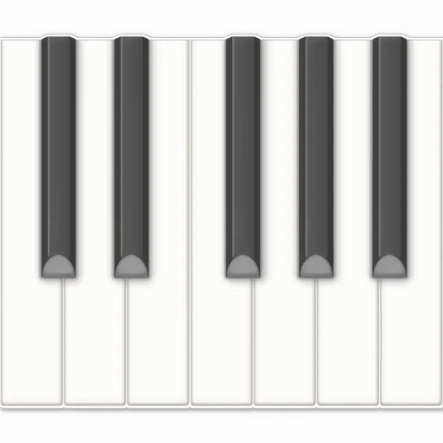 12 Realistic Piano Keys Tilable Keyboard Mural Sticker | Zazzle