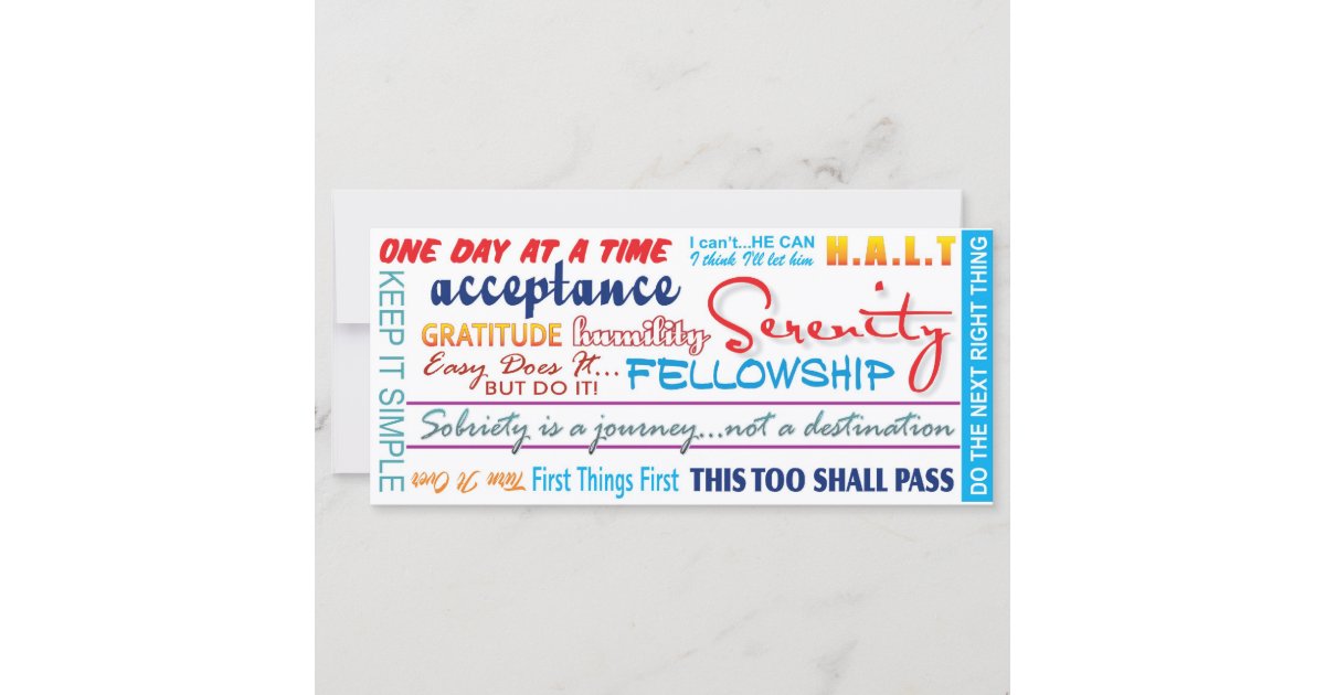 12 step recovery slogans bookmark | Zazzle