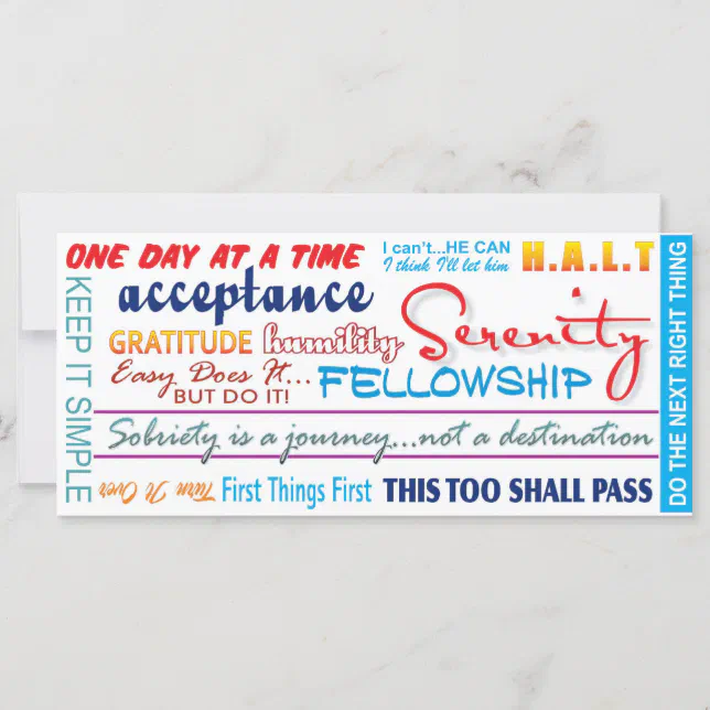 12 step recovery slogans bookmark | Zazzle