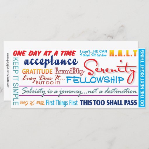 12 step recovery slogans bookmark | Zazzle