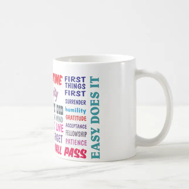 12 step recovery slogans coffee mug | Zazzle