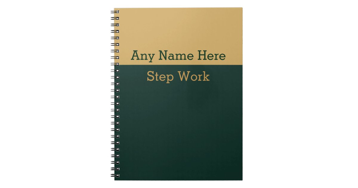12 Step Recovery Work Book Journal Lined Notebook | Zazzle