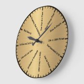 12 Step Sobriety Clean & Sober Slogans Gold Clock | Zazzle