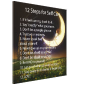 12 Steps for Self Care Canvas Print | Zazzle