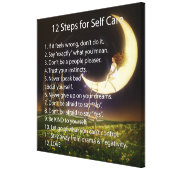 12 Steps for Self Care Canvas Print | Zazzle