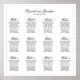 12 Table Simple & Elegant Wedding Seating Chart | Zazzle