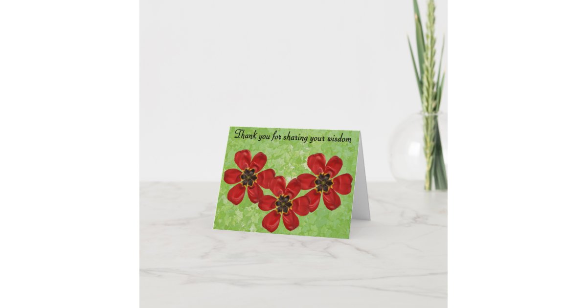 12 Thank You For Sharing Your Wisdom | Zazzle