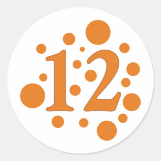 Number 12 Stickers | Zazzle