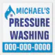 12” x 12” Blue Pressure Washing Double Sided Yard Sign | Zazzle