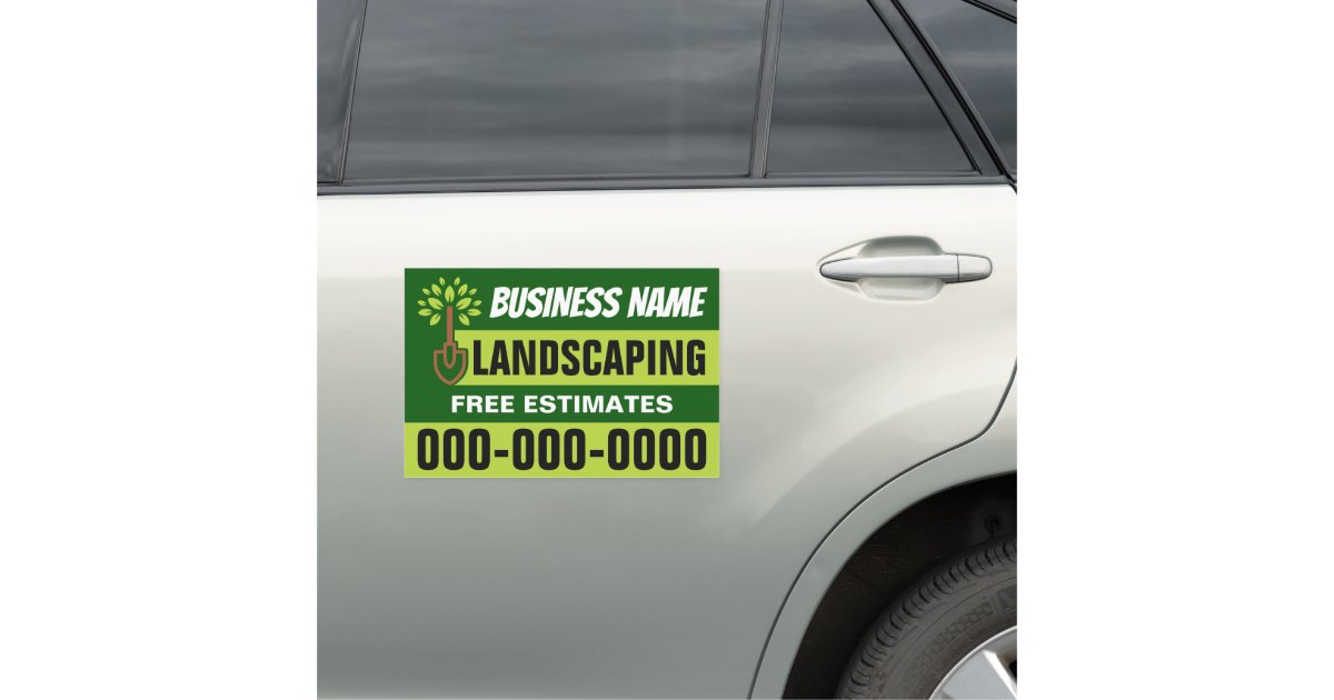 12” x 18” Modern Landscaping Car Magnet | Zazzle