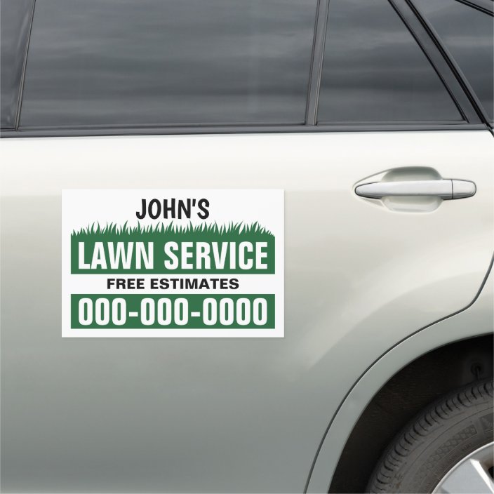 12" X 18" Professional Lawn Service Car Magnet | Zazzle.com