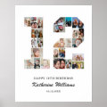 12th Birthday Number 12 Custom Photo Collage Poster | Zazzle