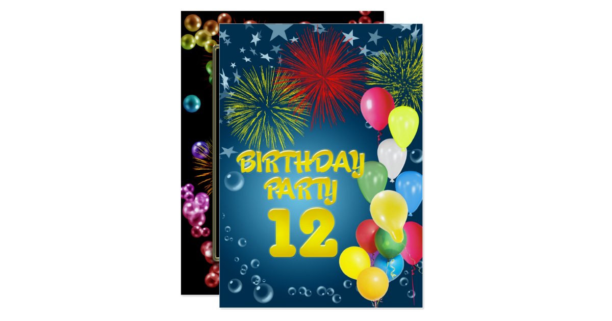 12th Birthday Invitation Ideas