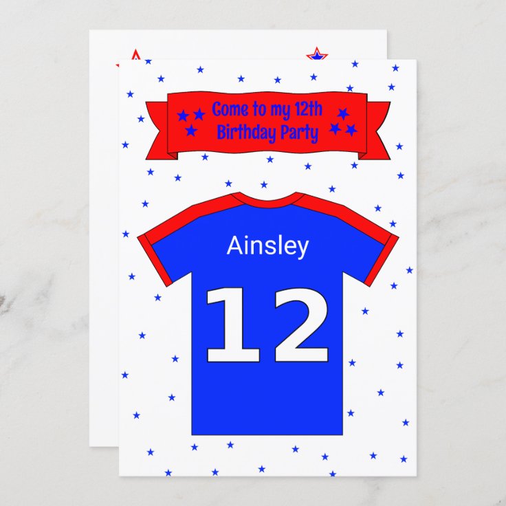 12th birthday personalized party invitation | Zazzle