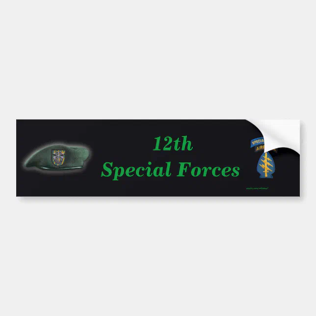 12th special forces flash iraq Bumper Sticker vet | Zazzle