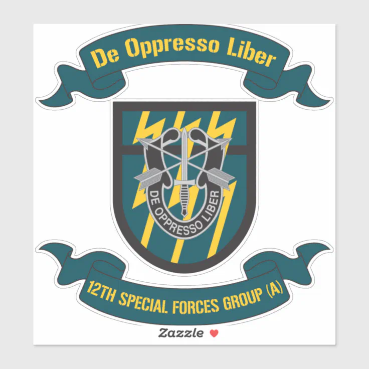12th Special Forces Group (Airborne) 12th SFG Sticker | Zazzle