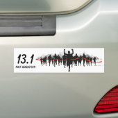 13.1 Half Marathon Bumper Sticker | Zazzle