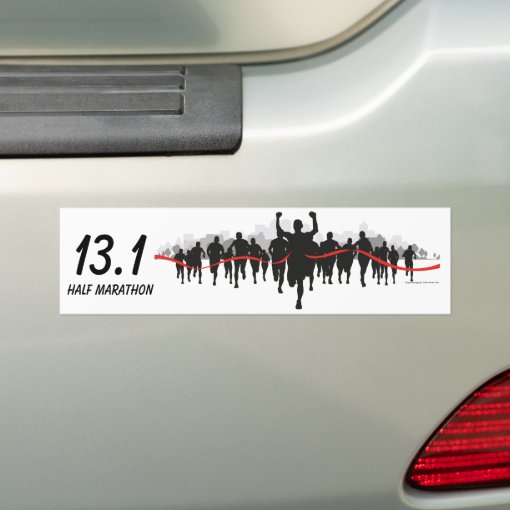 13.1 Half Marathon Bumper Sticker | Zazzle