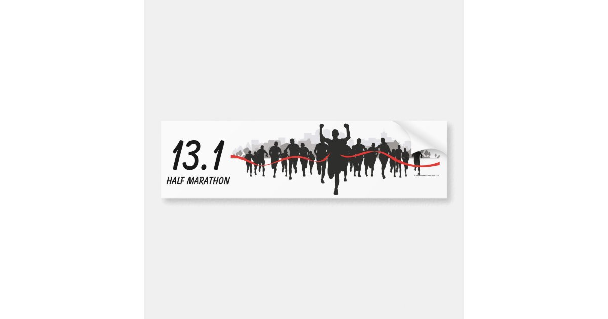 13.1 Half Marathon Bumper Sticker | Zazzle
