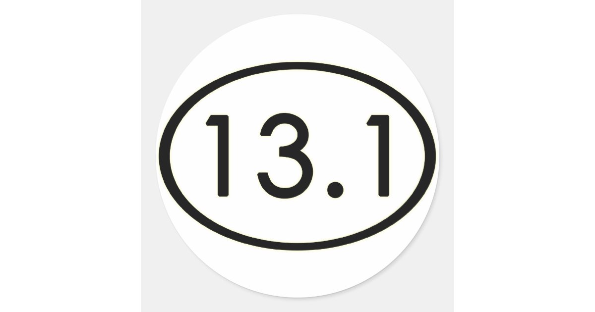 13.1 Miles Sticker | Zazzle