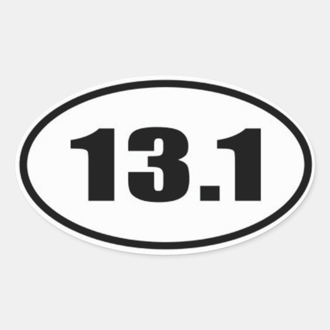 13.1 Sticker Black Text on White Background | Zazzle