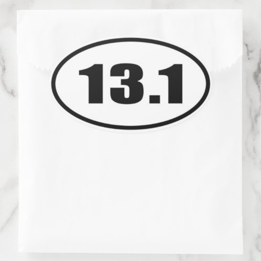 13.1 Sticker Black Text on White Background | Zazzle