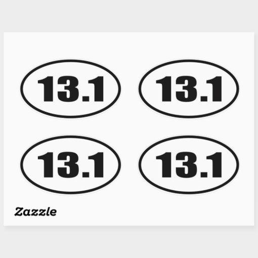 13.1 Sticker Black Text on White Background | Zazzle