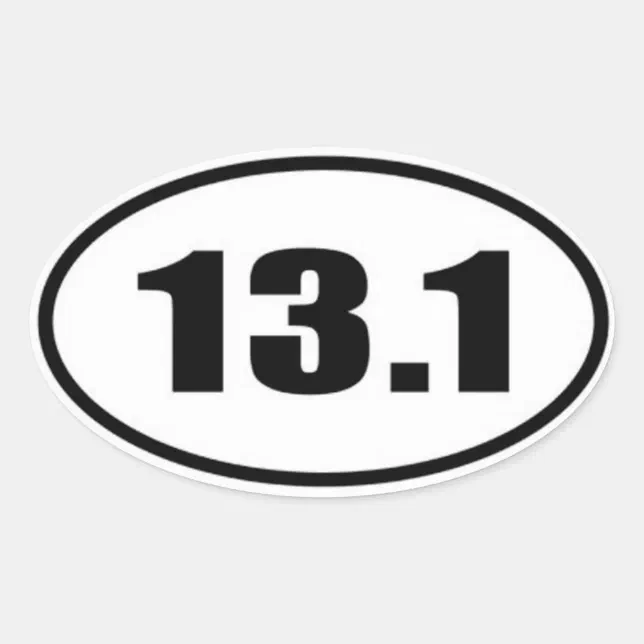 13.1 Sticker Black Text on White Background | Zazzle