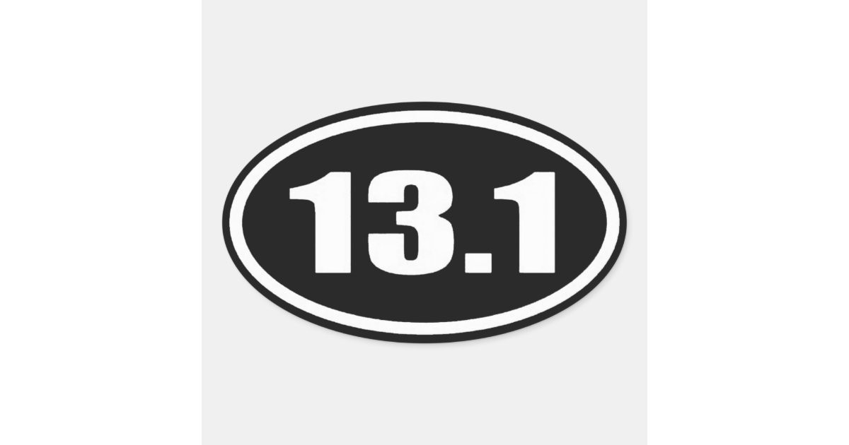 13.1 Sticker White Text on Black Background | Zazzle